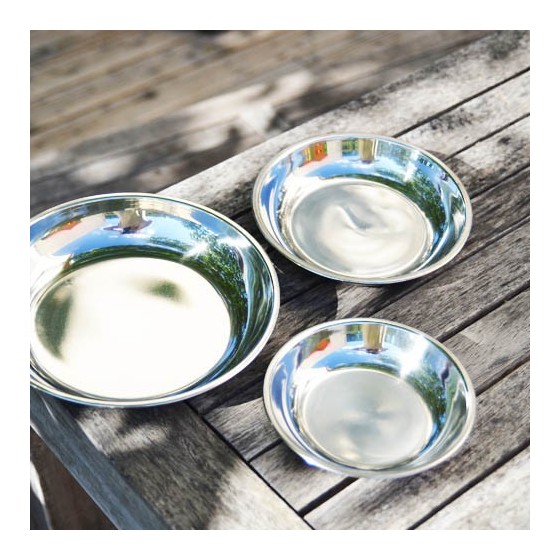 Assiette inox à bords GRANDE | Sans BPA